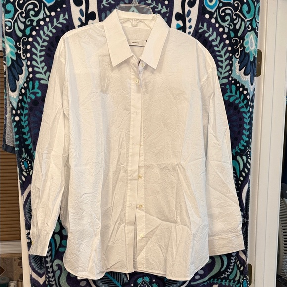 Coach | Tops | Classic White Coach Womens Oversized Shirt Xl | Poshmark
